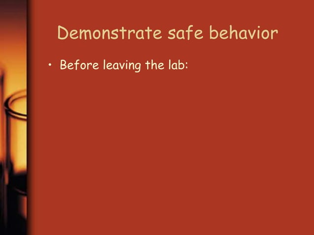 Lab Safety PPT | PPT