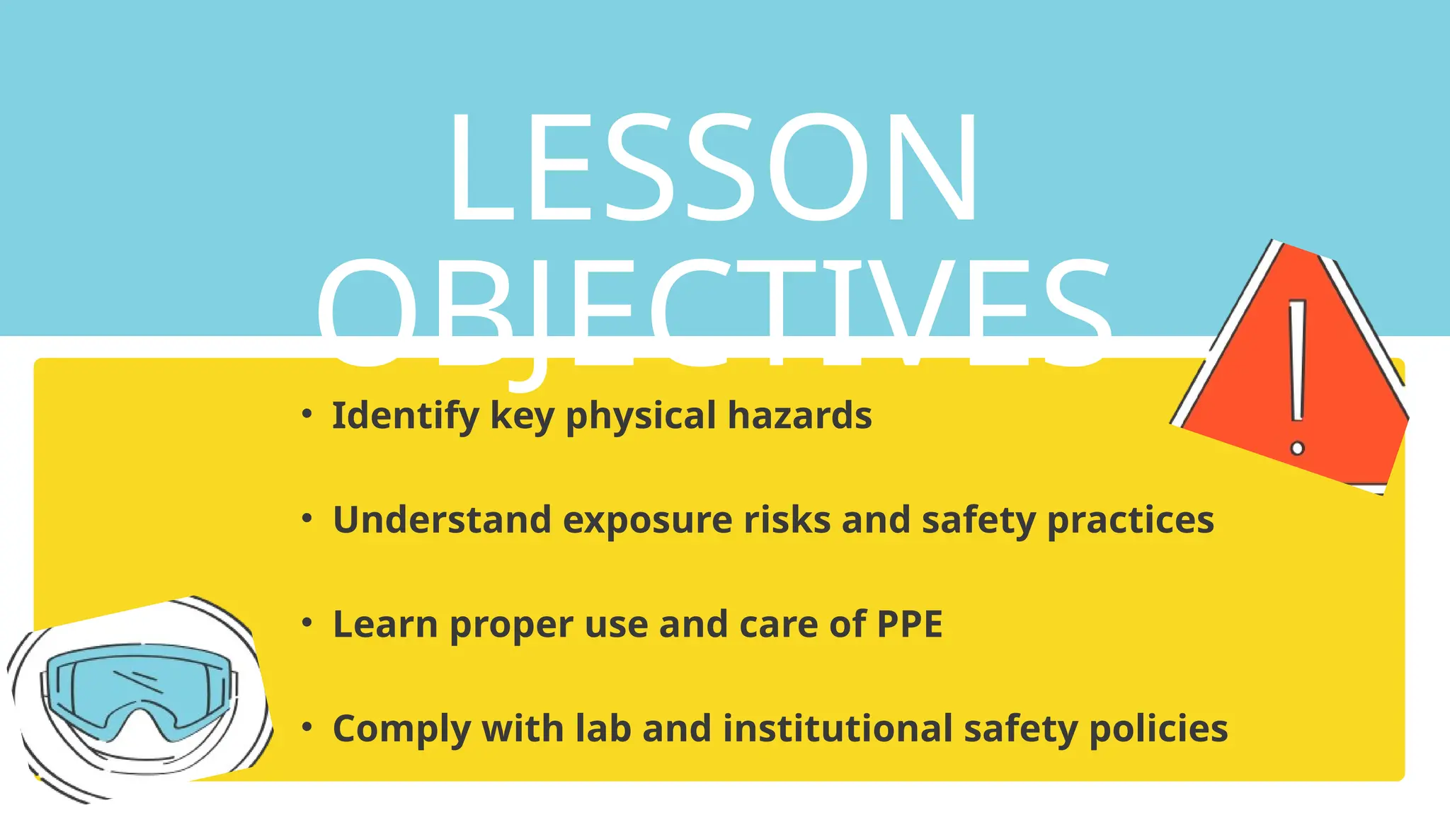 Laboratory Safety Rules NGSS Education Presentation in Blue, Yellow ...