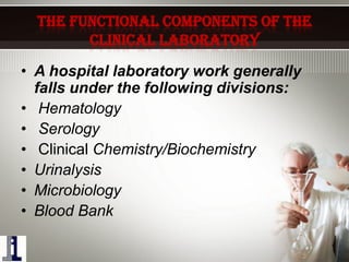 Laboratory services in hospital by ihmr b | PPTX