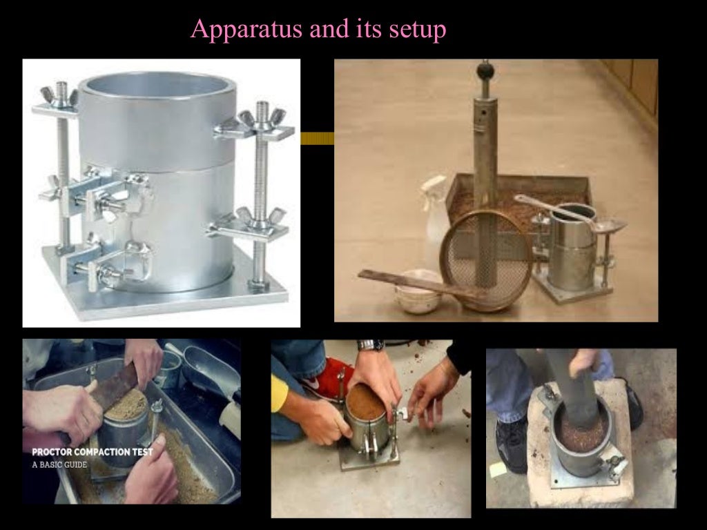 Laboratory soil compaction test