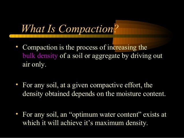 Laboratory soil compaction test