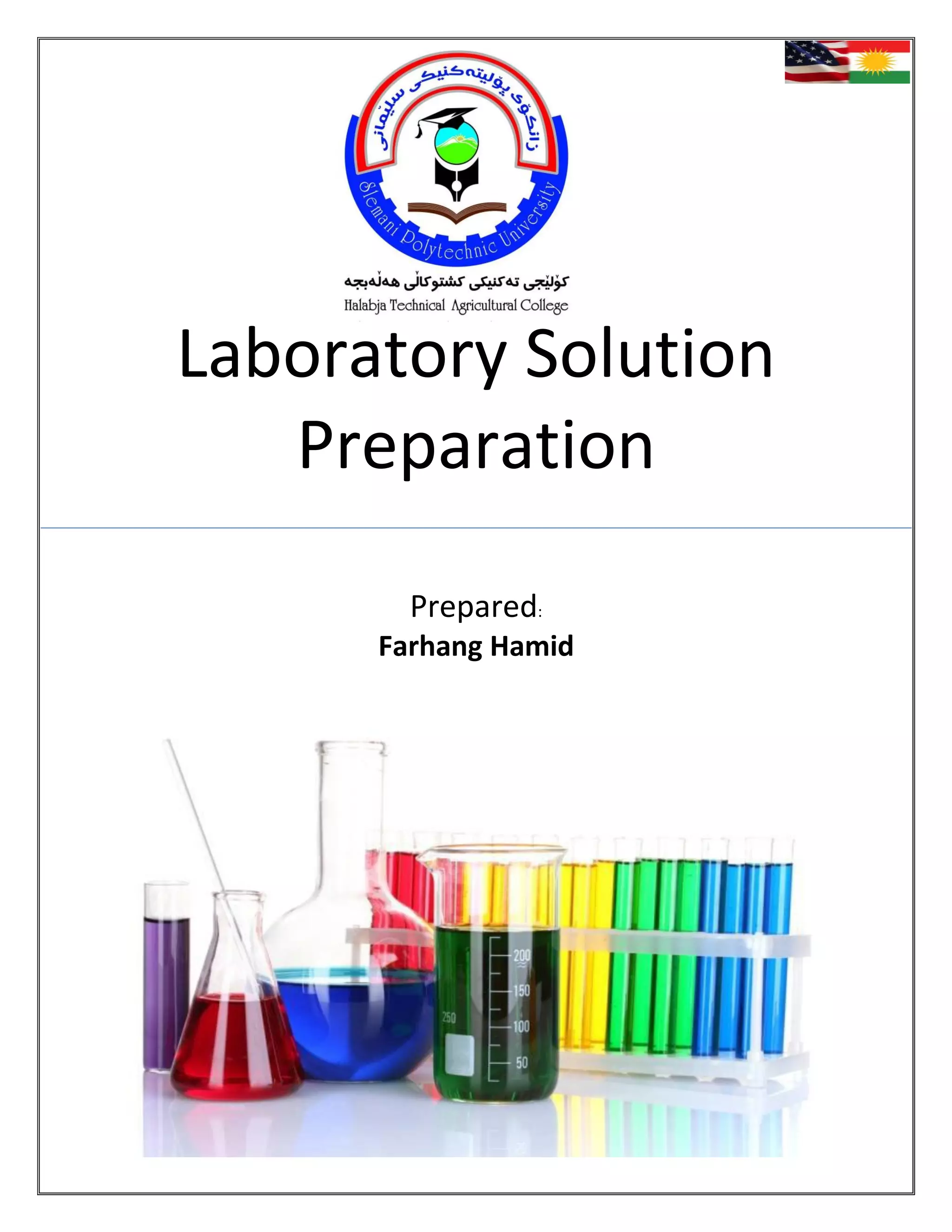 Laboratory solution preparation by Farhang Hamid | PDF