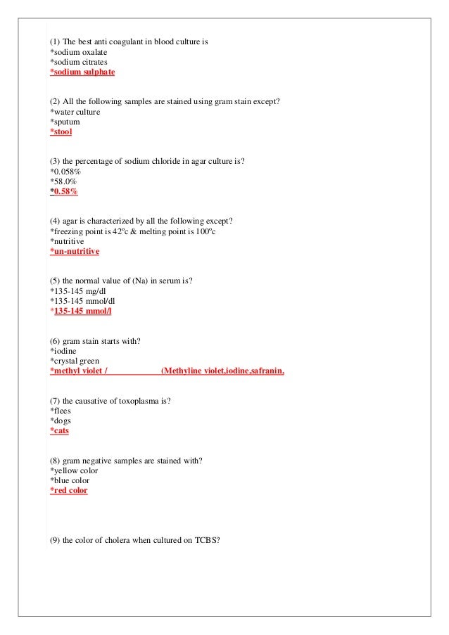 Laboratory technologist middle east mc qs | PDF