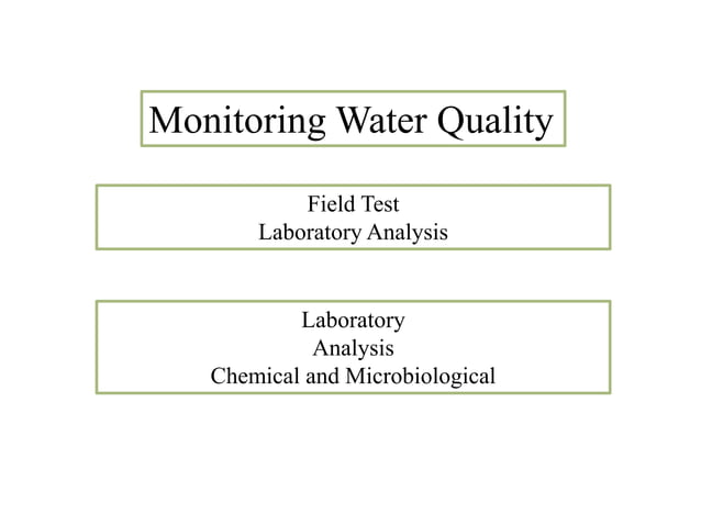 Laboratory testing of water quality parameters | PPTX