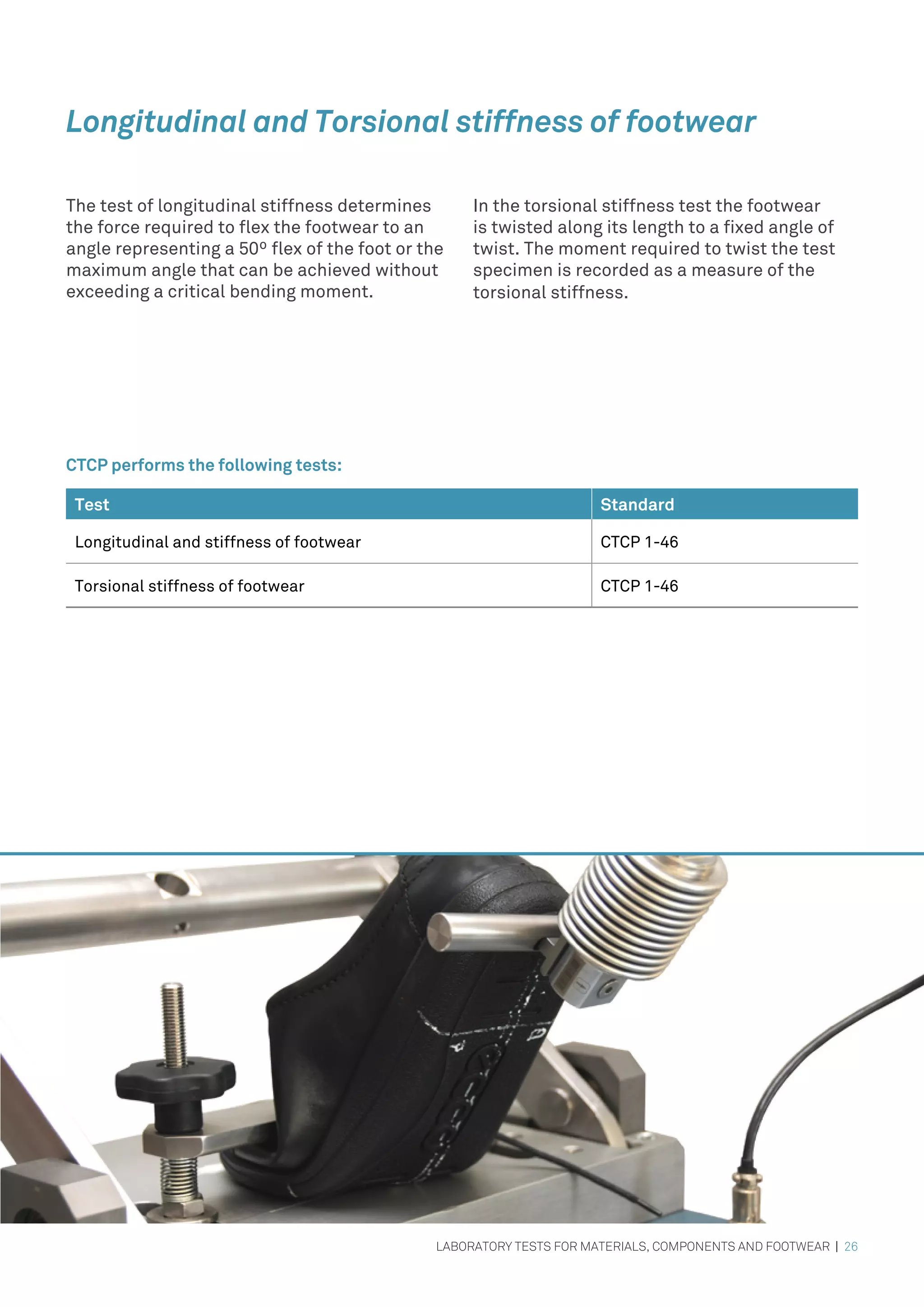 Laboratory tests for materials, components and footwear | PDF