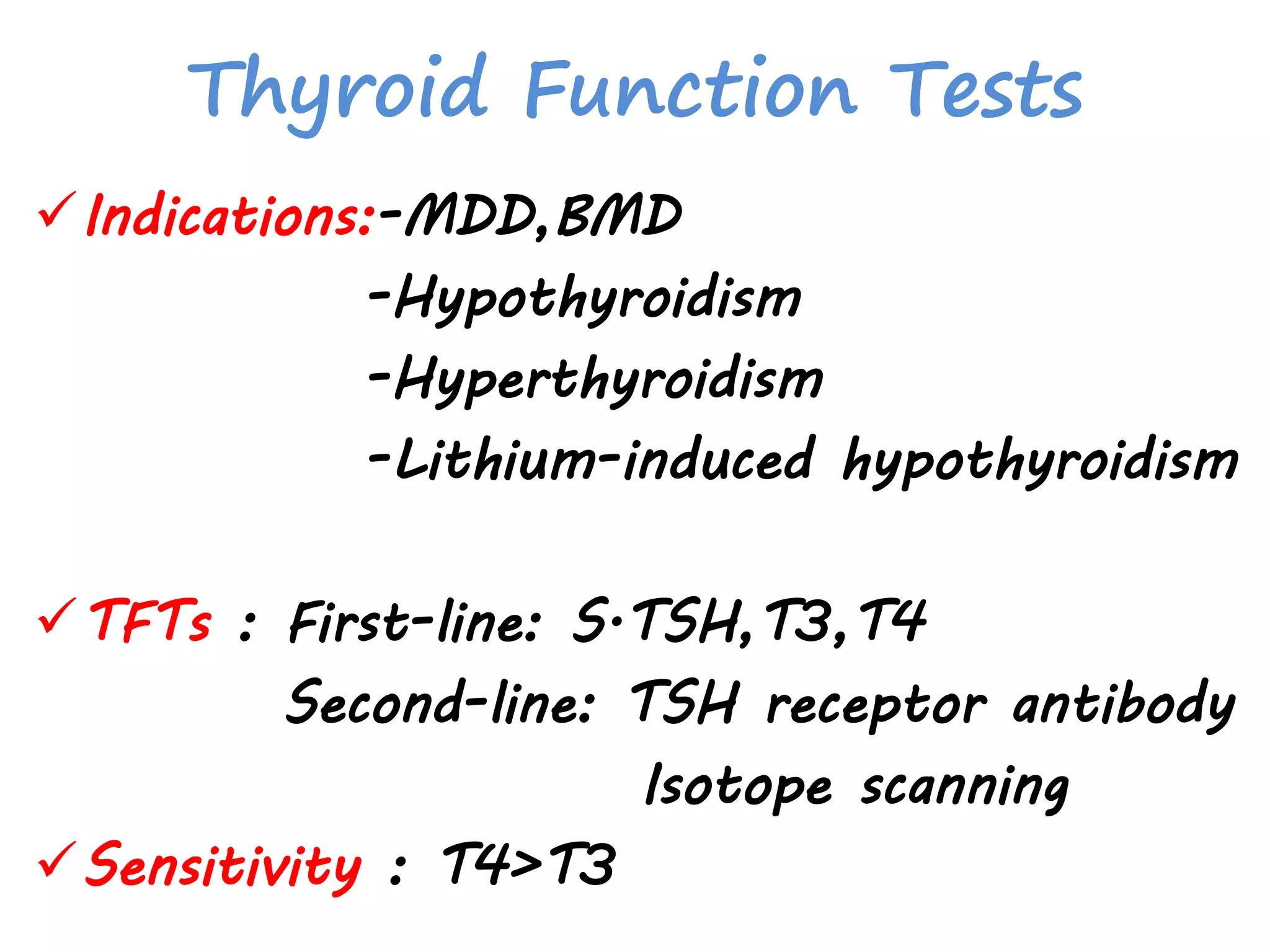 Laboratory tests in psychiatry | PPTX