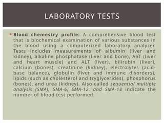 LABORATORY TESTS PART I 2021-1. LABORATORIO TESTpptx | PPT