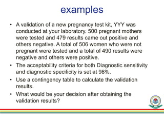 Laboratory Validation Methods system pptx | PPTX