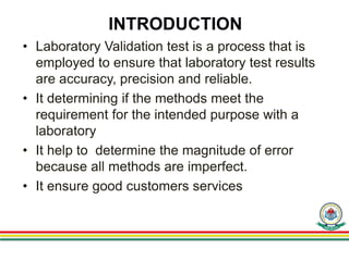 Laboratory Validation Methods system pptx | PPTX
