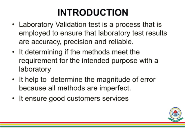 Laboratory Validation Methods system pptx | PPTX