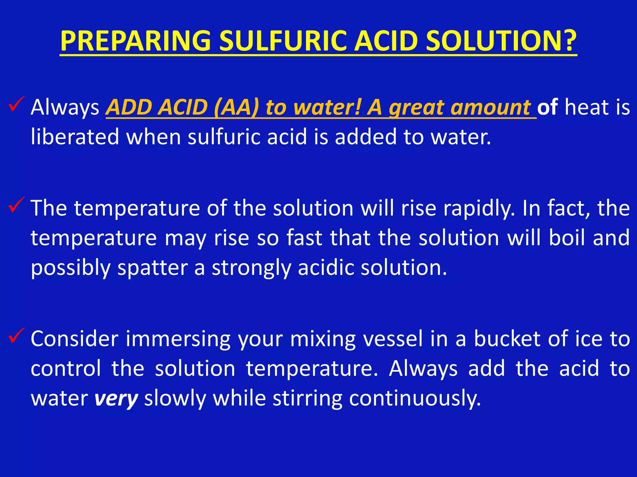 Preparation of Solution of Acids | PPTX