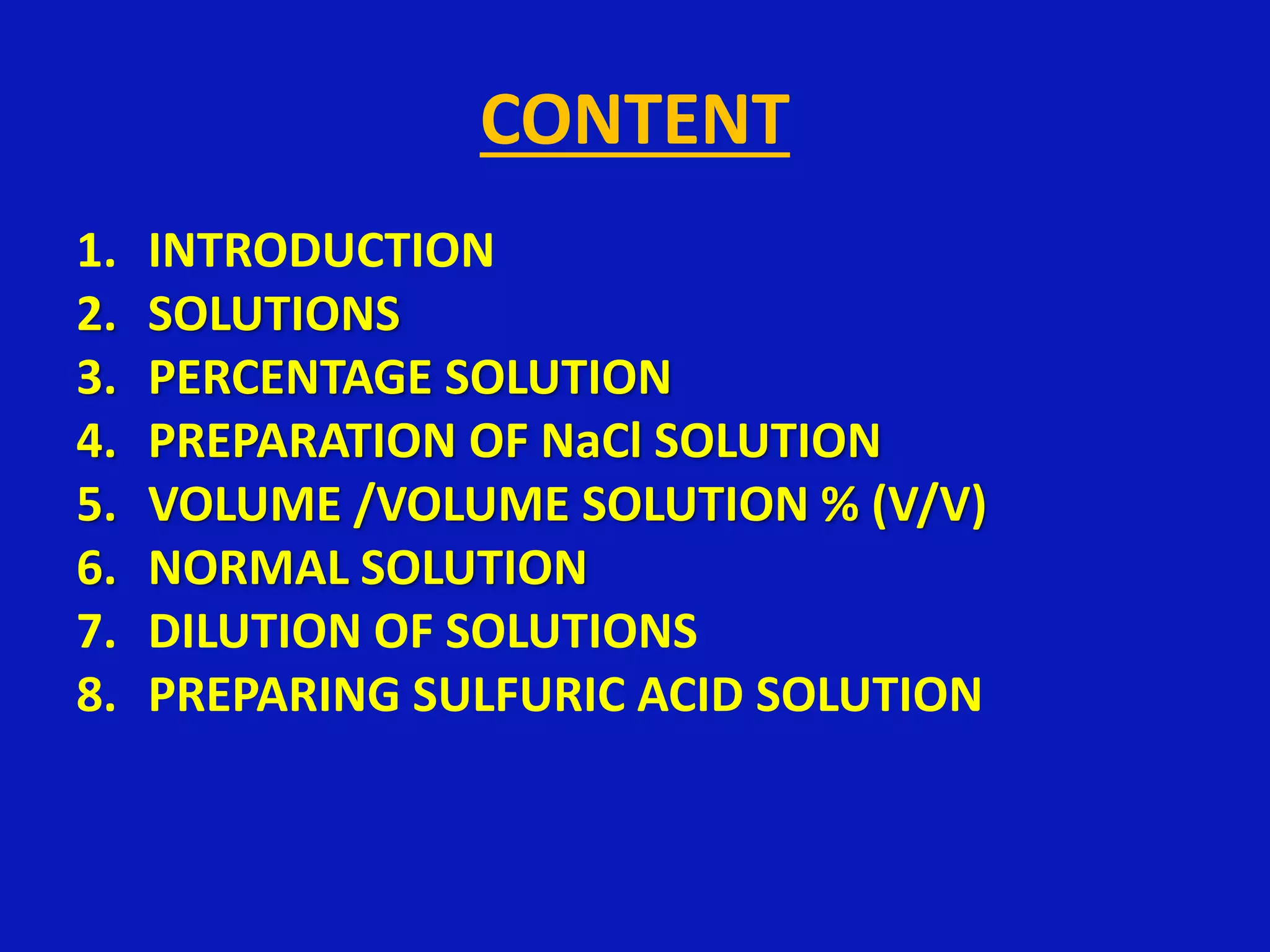 Preparation of Solution of Acids | PPTX