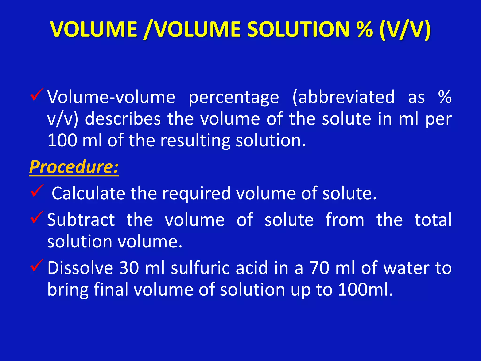 Preparation of Solution of Acids | PPTX