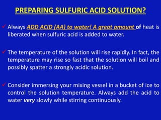Preparation of Solution of Acids | PPTX