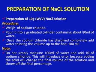 Preparation of Solution of Acids | PPTX