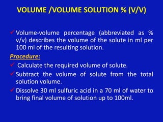 Preparation of Solution of Acids | PPTX