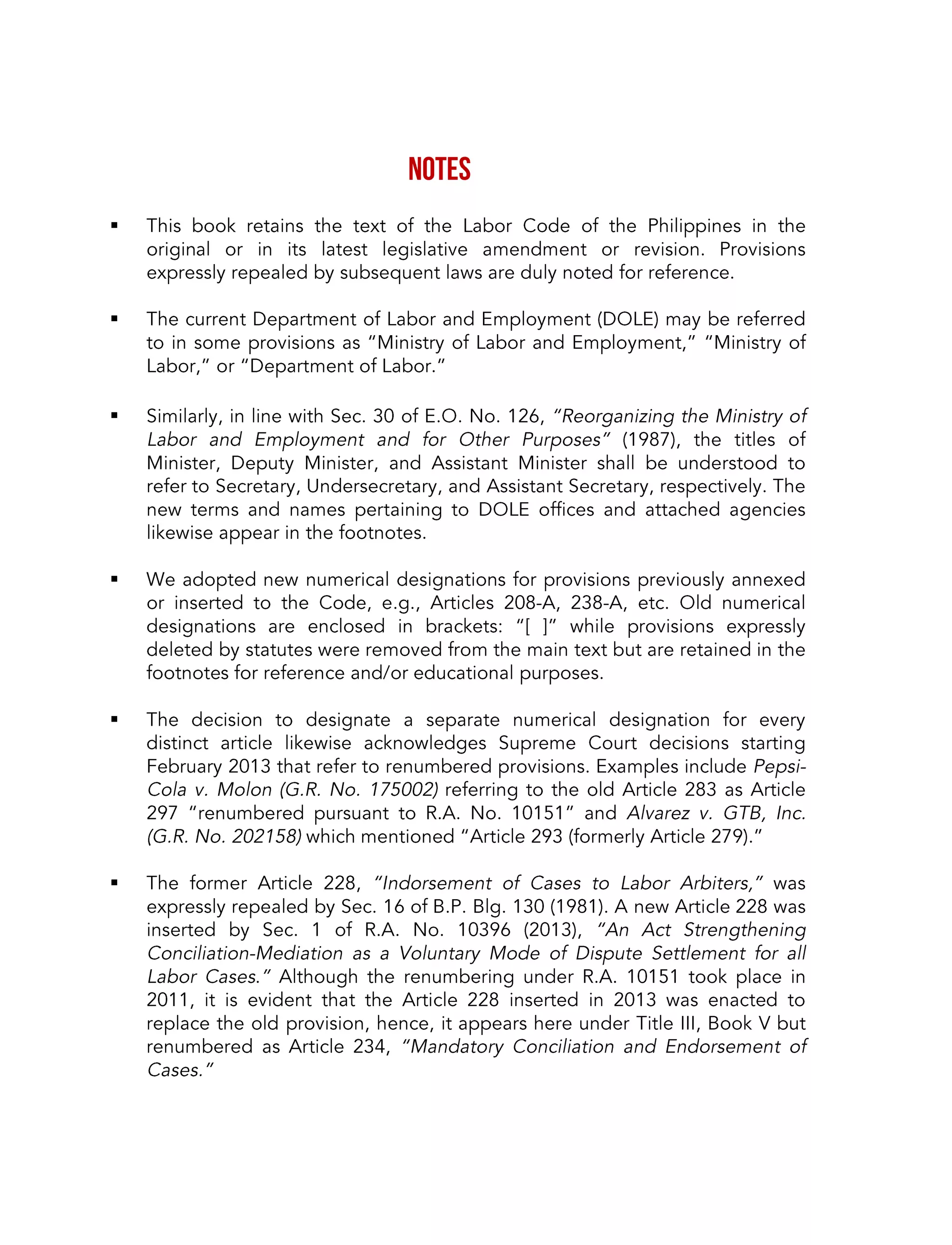 Labor code of the philippines | PDF