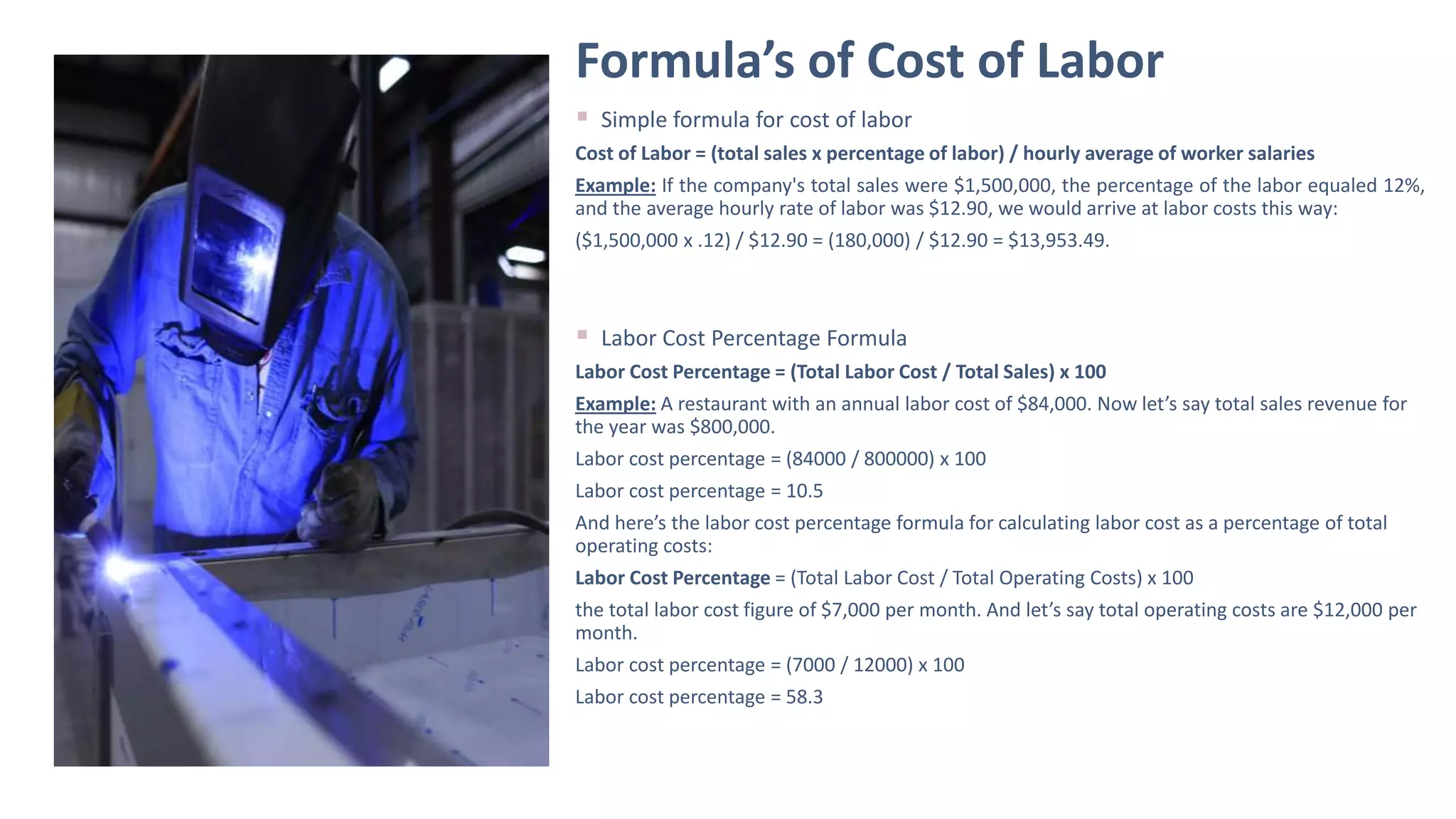 Presentation Slide on Labor cost | PPTX