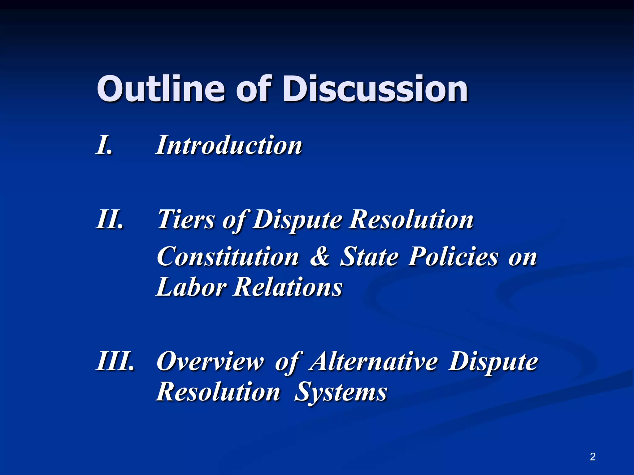 Labor dispute resolution systems | PPTX