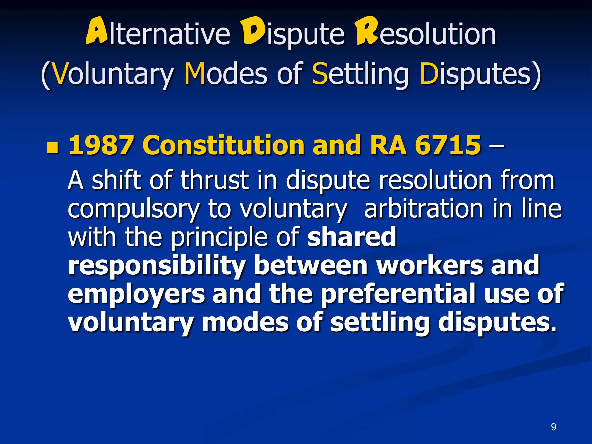 Labor dispute resolution systems | PPTX