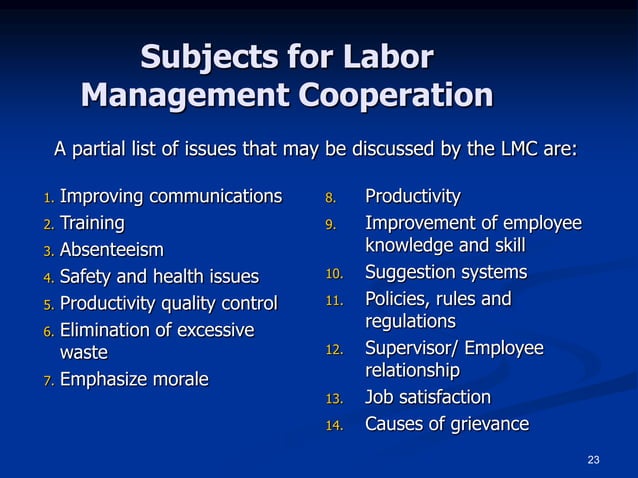 Labor dispute resolution systems | PPTX | Law