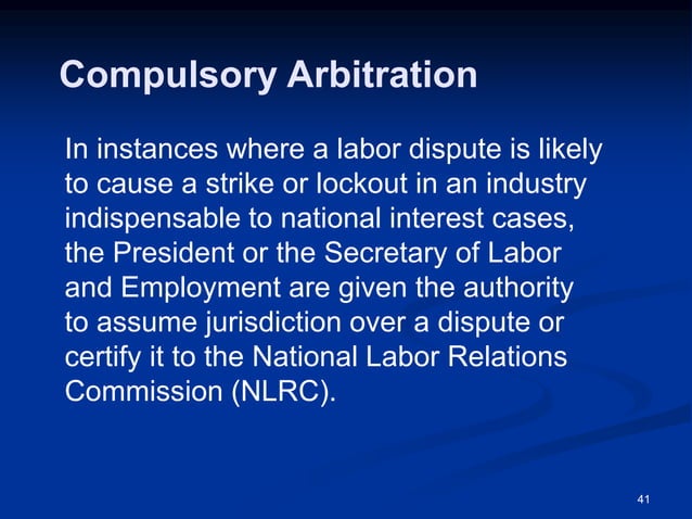 Labor dispute resolution systems | PPTX | Law