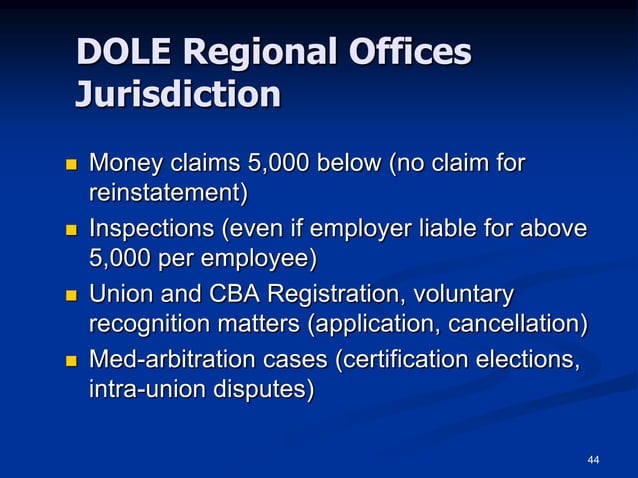 Labor dispute resolution systems | PPTX | Law