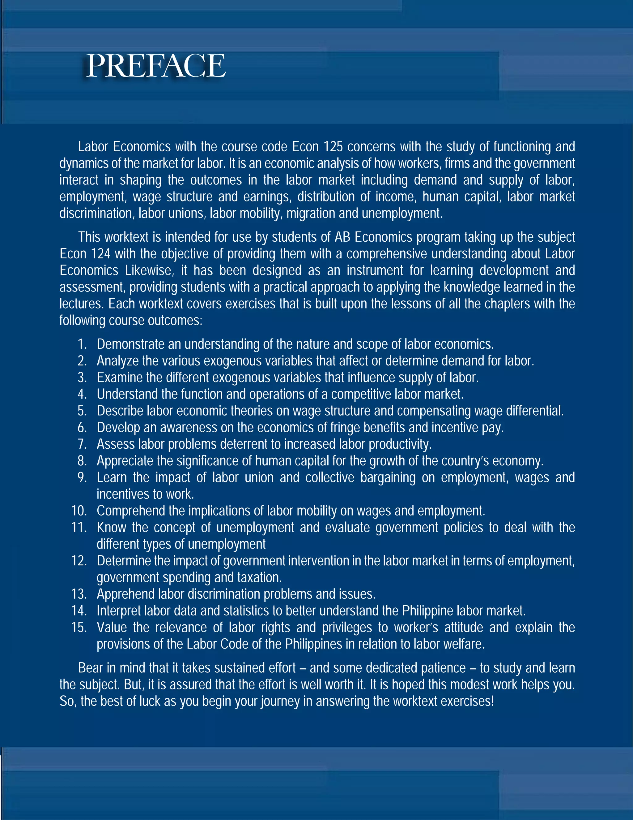 Labor Economics Worktext | PDF