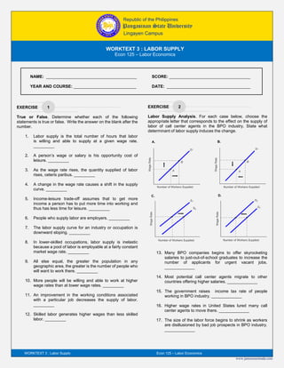 Labor Economics Worktext | PDF