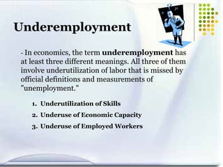 Underemployed Economics