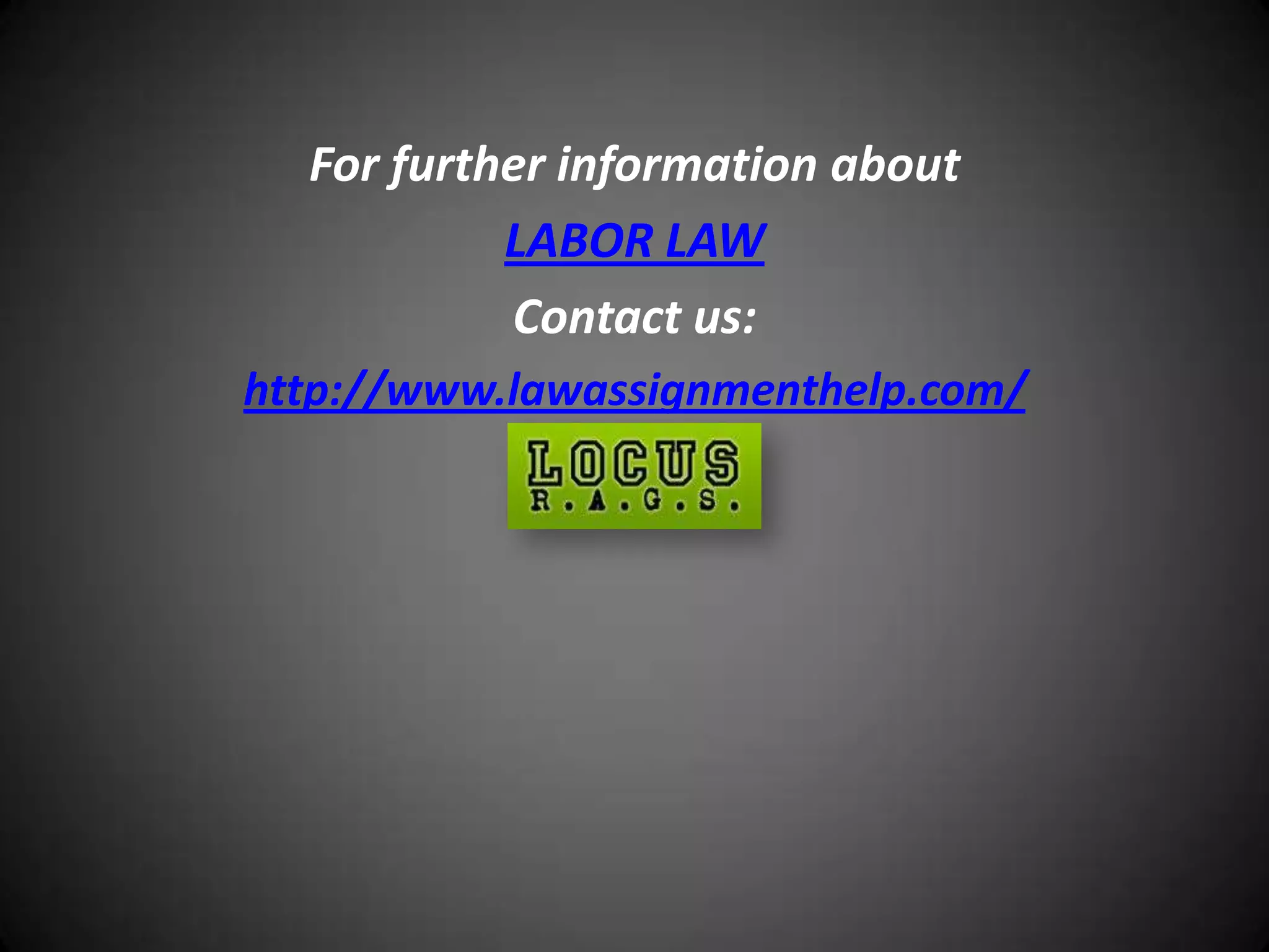 The Labor law | PPTX