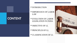 LABOR LAWS . MODULE-1.pptx pgdm hr specialization | PPTX