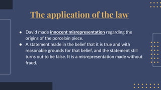 Case Law Misrepresentation | PPTX
