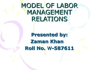 Labor Management Relations (821) | PPT