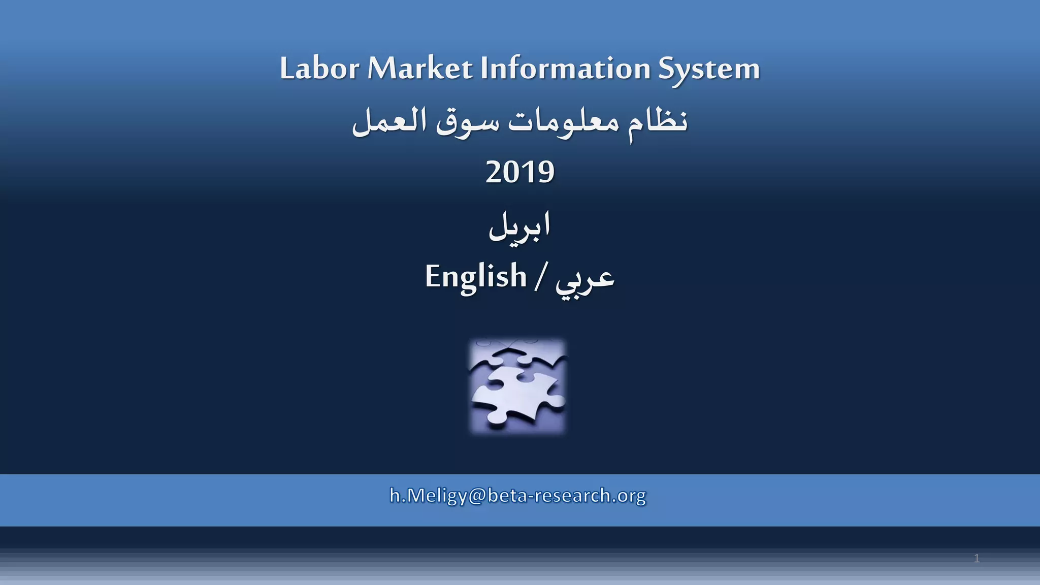 Labor Market information 201904- final LMIS presentation - Arabic - English | PPT