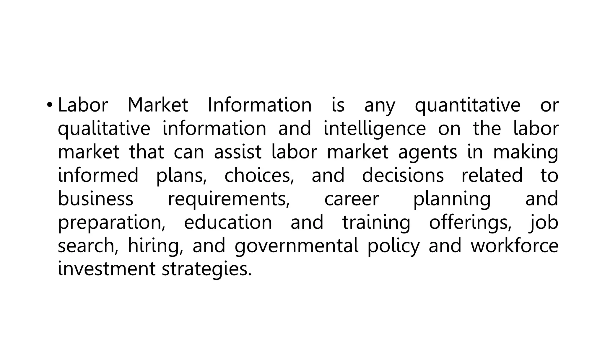 Labor market information with core services of PESO | PPTX