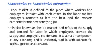 Labor market information with core services of PESO | PPTX