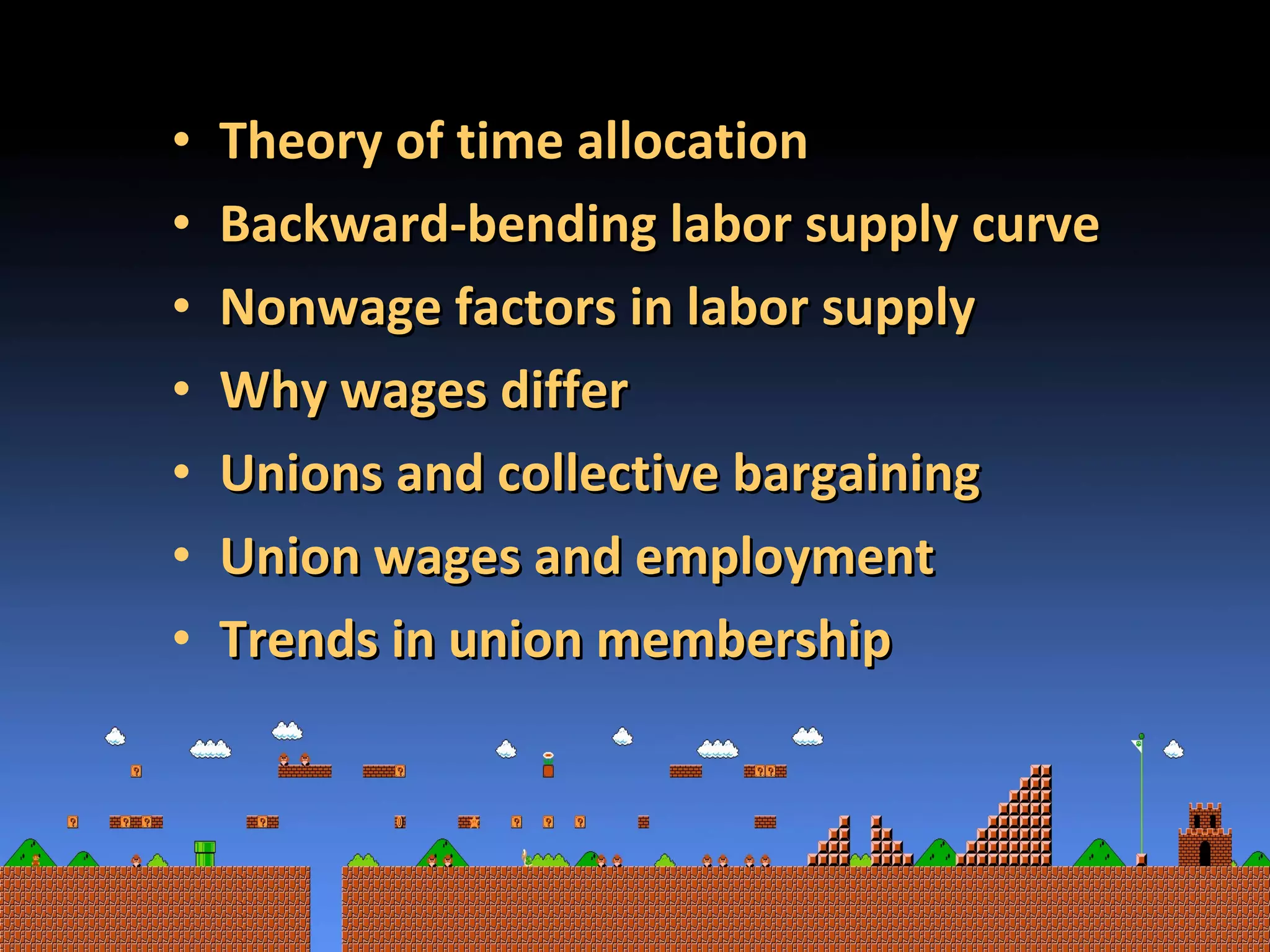 Labor markets and labor unions | PPT