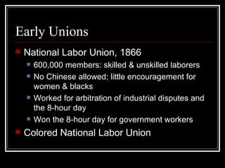 U.S. Labor Movement | PPT
