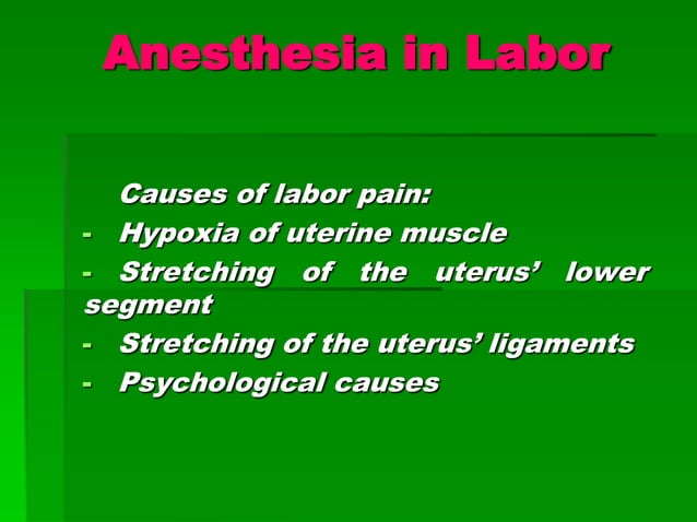 Physiology of labor. Anaesthesia in labor | PPTX
