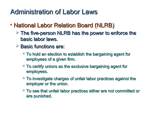 Labor relation | PPT | Law