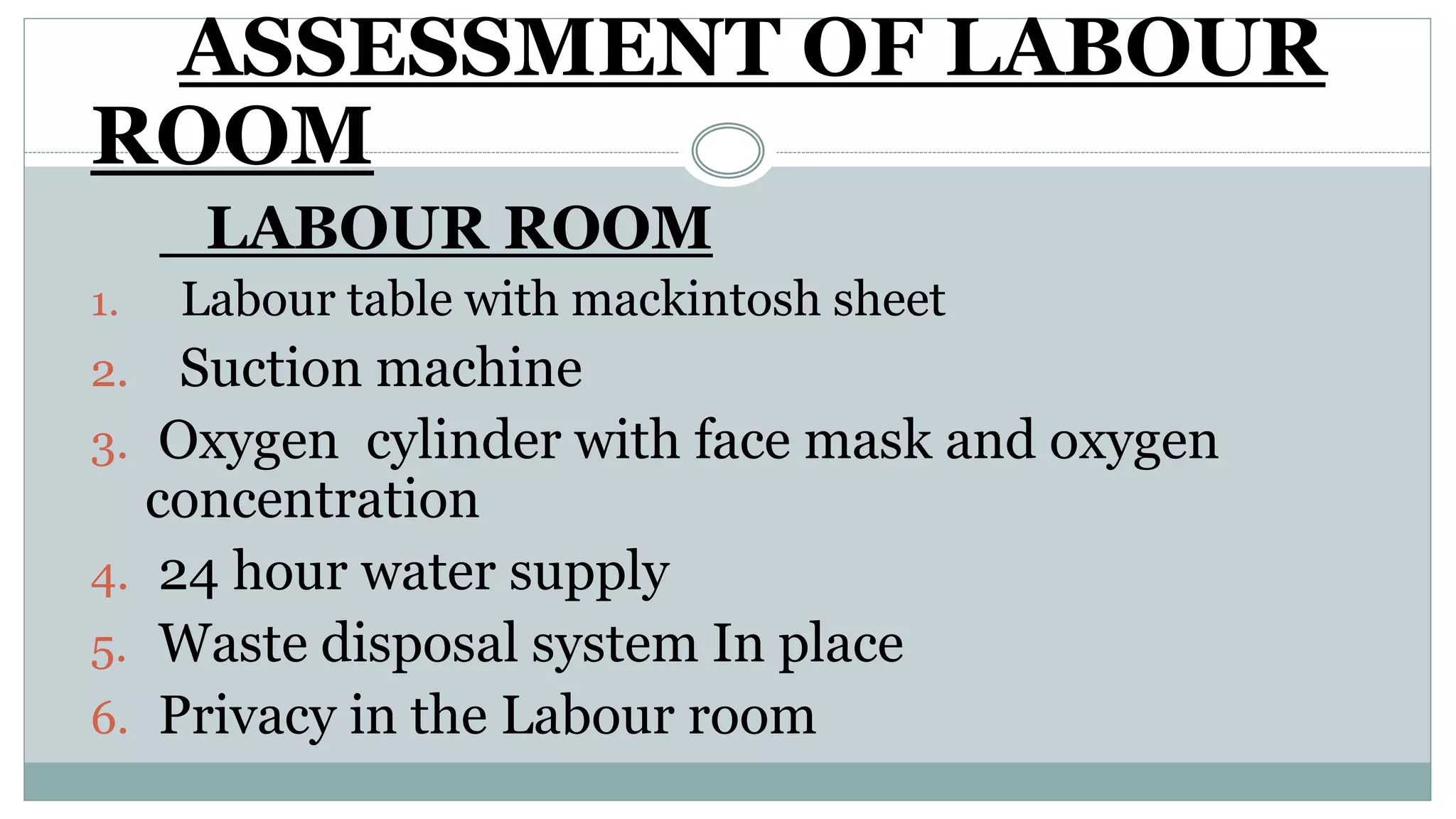 Labor room setting | PPTX