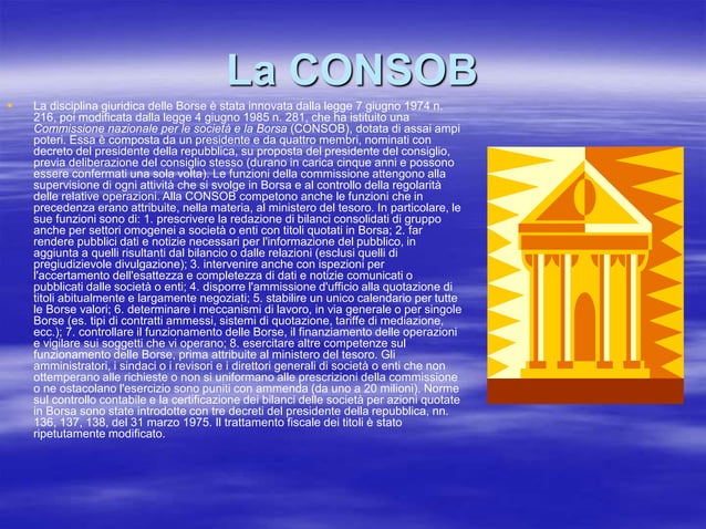 LA BORSA VALORI NELLA STORIALA BORSA VALORI NELLA STORIA.ppt