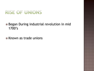 Labor unions | PPTX