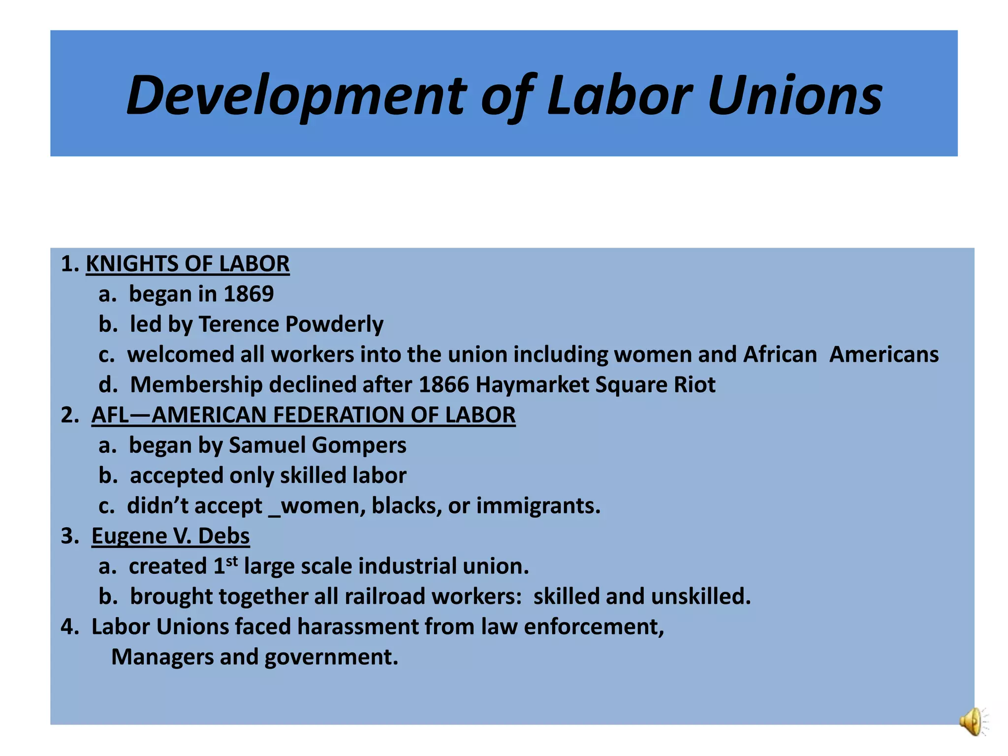 Labor unions | PPTX