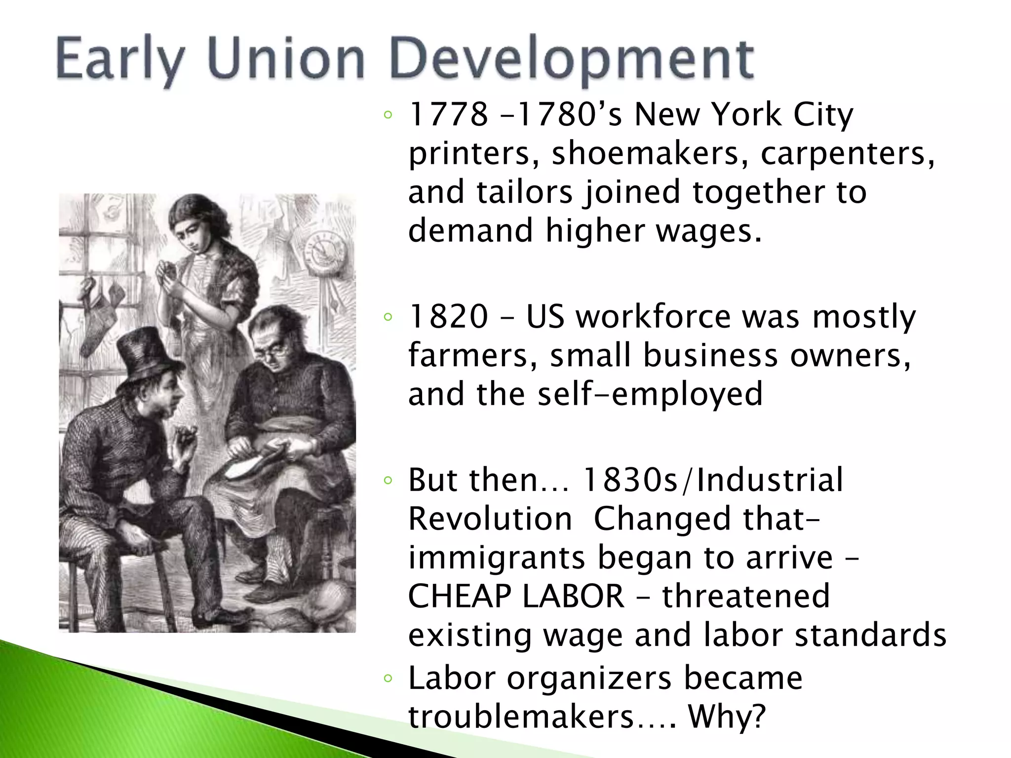 Labor unions over time | PPT