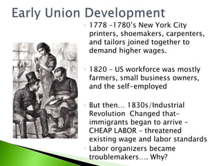 Labor unions over time | PPT