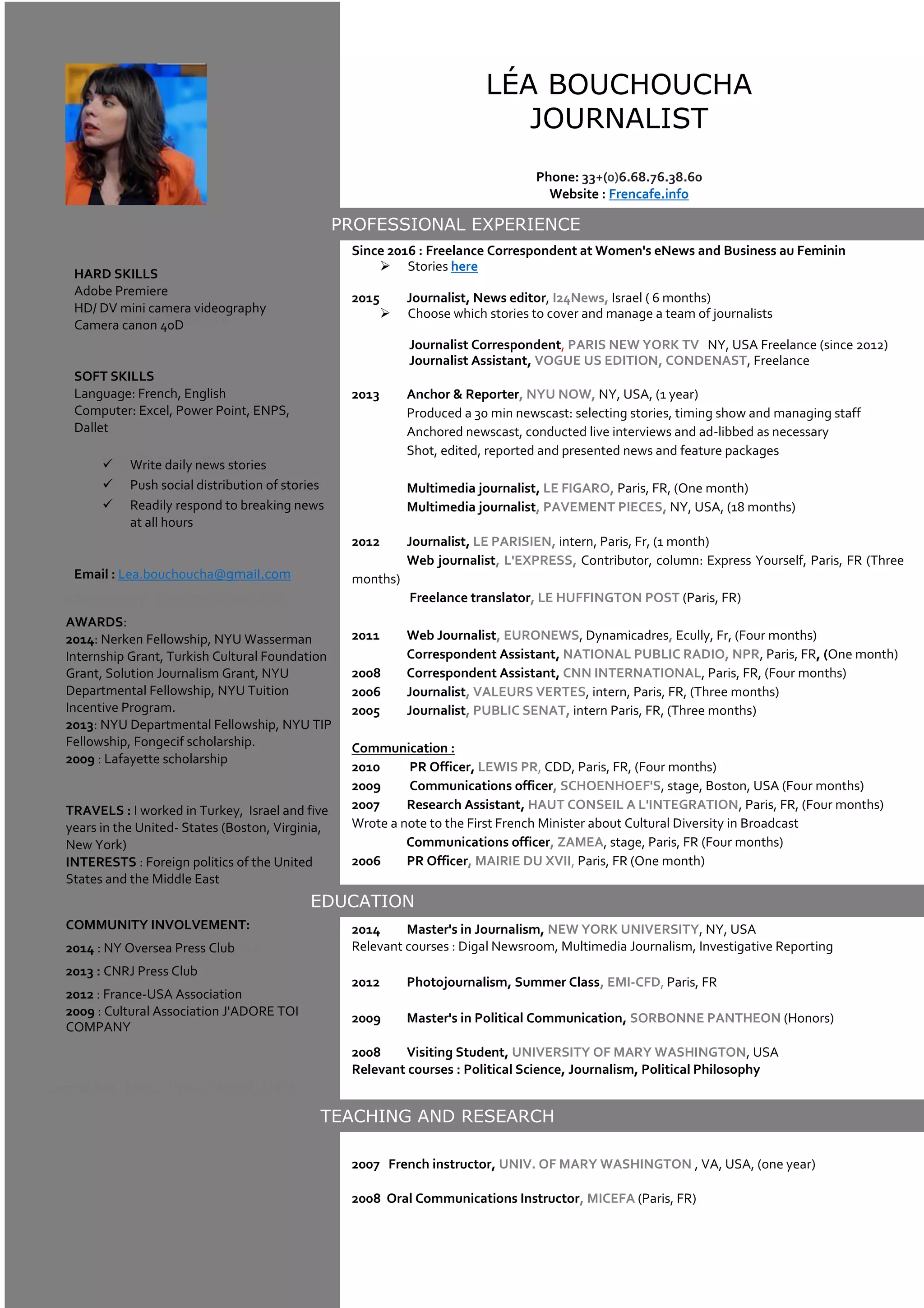 Léa bouchoucha resume | PDF
