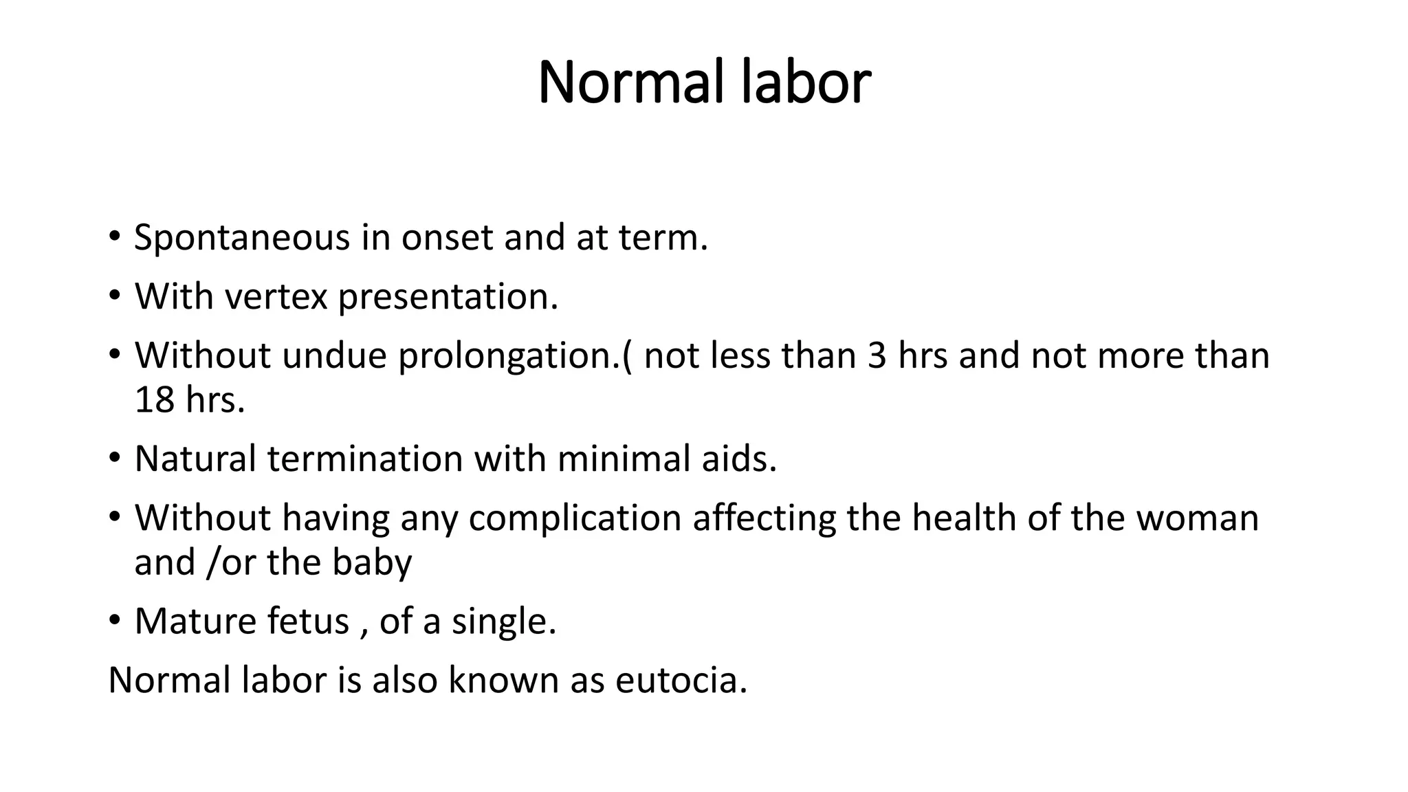 Normal Labor | PDF