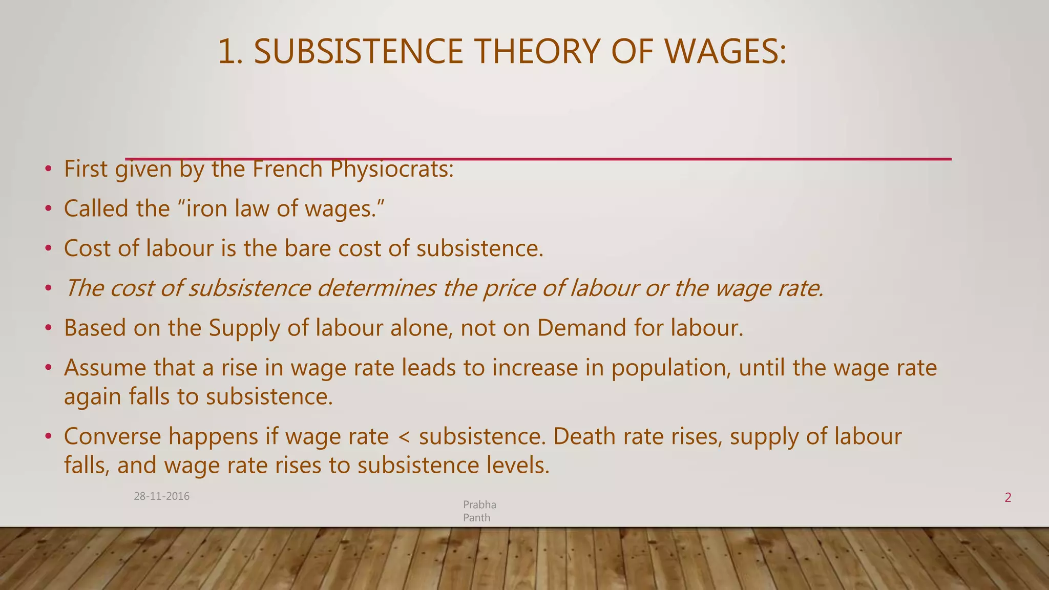 Labour theory of wages | PPSX